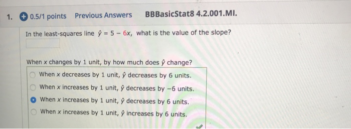Solved 1. + 0.5/1 points Previous Answers BBBasicStat8 | Chegg.com