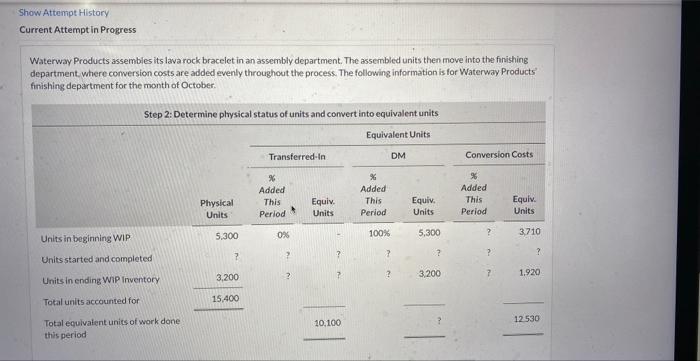 Solved Show Attempt History Current Attempt in Progress | Chegg.com