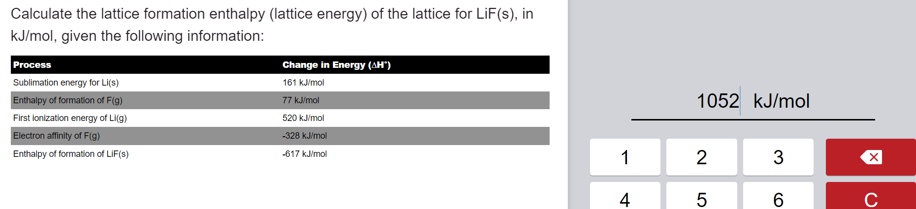 Solved Calculate the lattice formation enthalpy (lattice | Chegg.com Solved Calculate the lattice formation enthalpy (lattice | Chegg.com
