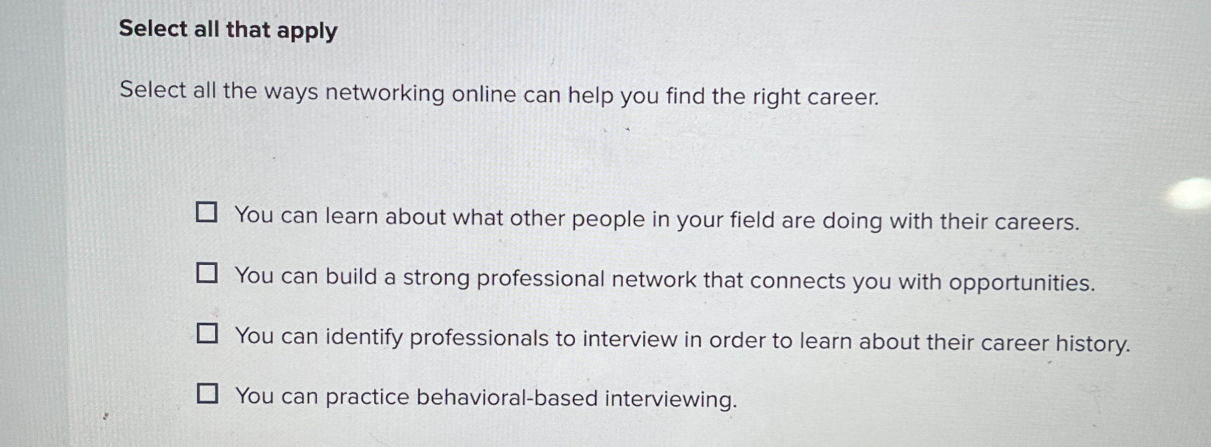 Solved Select all that applySelect all the ways networking | Chegg.com
