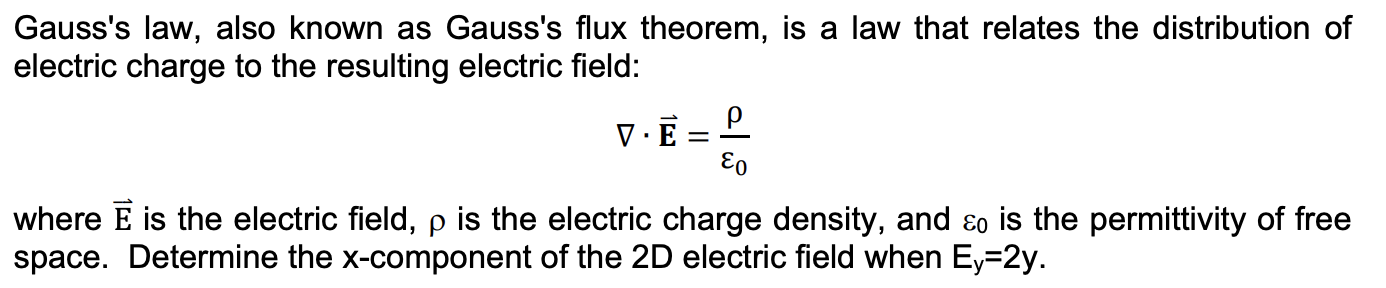 Gauss's law, also known as Gauss's flux theorem, is a | Chegg.com