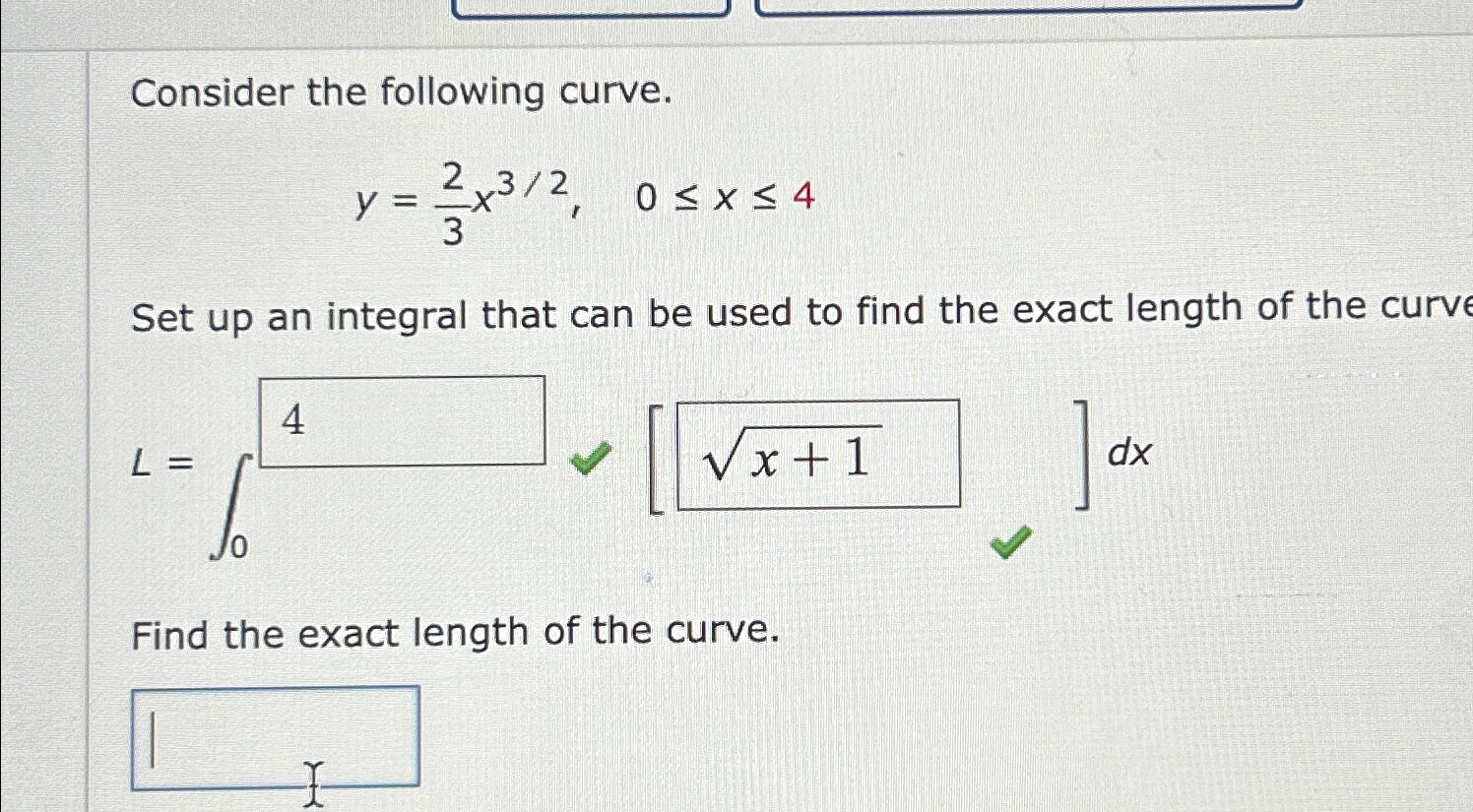 Solved Consider the following curve.y=23x32,0≤x≤4Set up an | Chegg.com