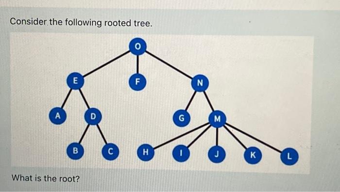 Solved Consider the following rooted tree. What are the | Chegg.com