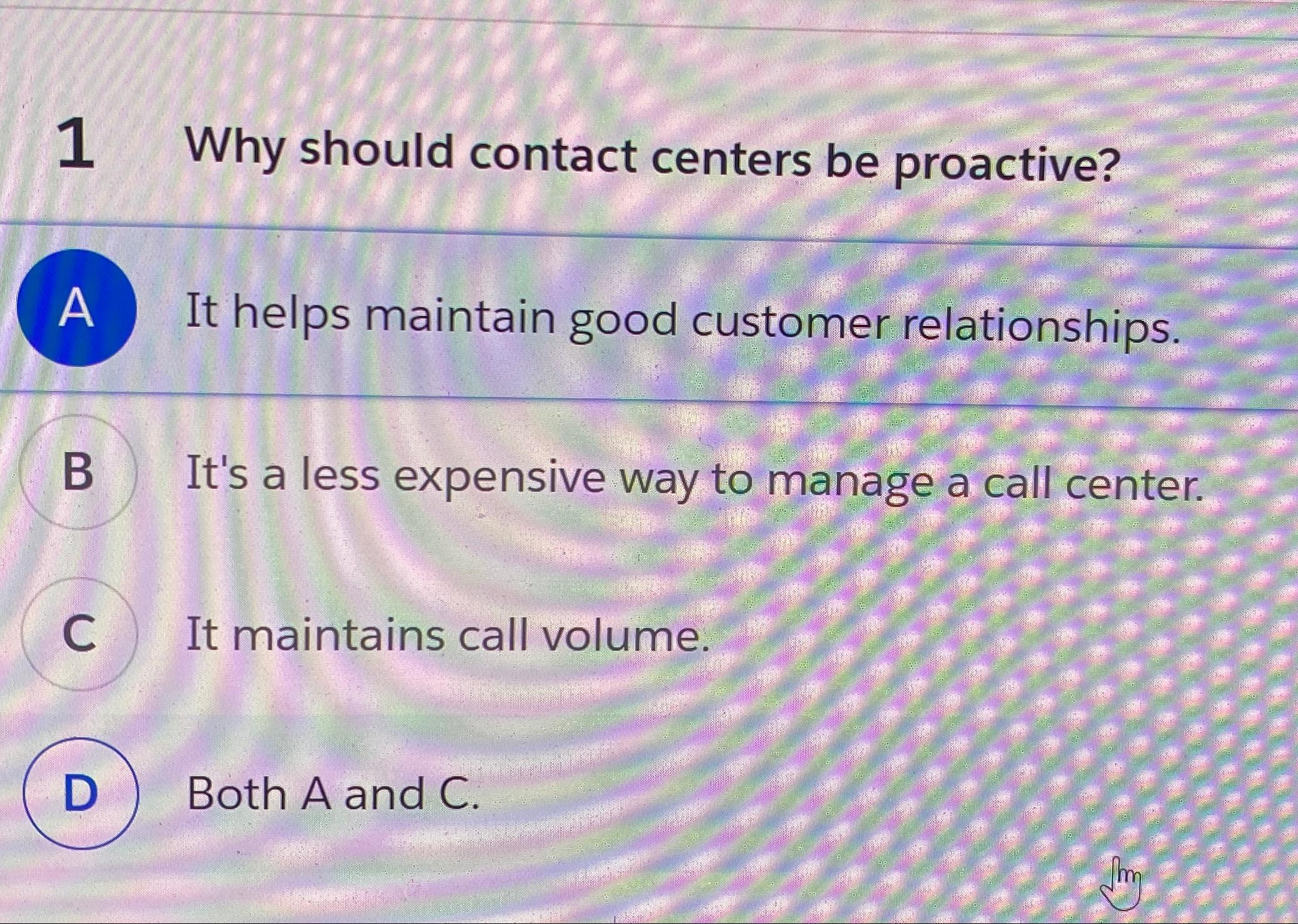Solved 1 ﻿Why should contact centers be proactive?It helps | Chegg.com