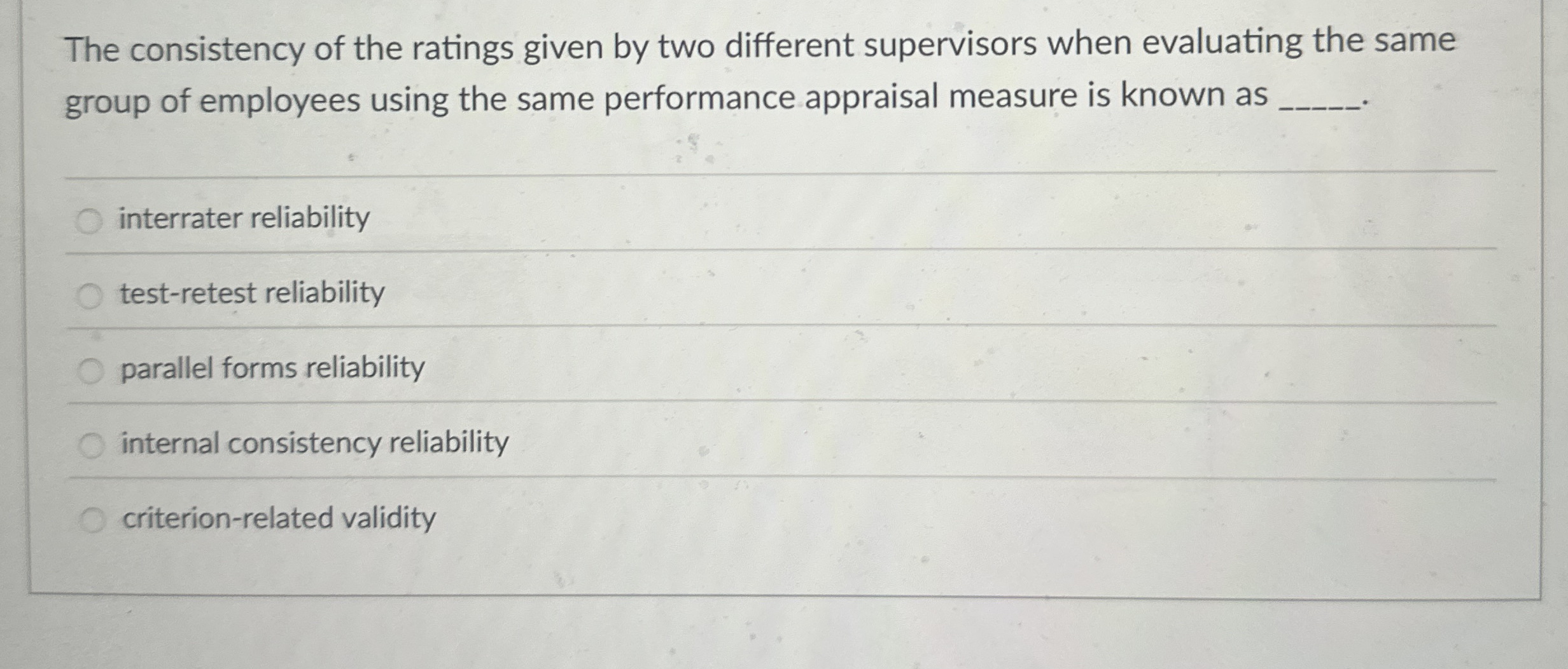 Solved The consistency of the ratings given by two different | Chegg.com
