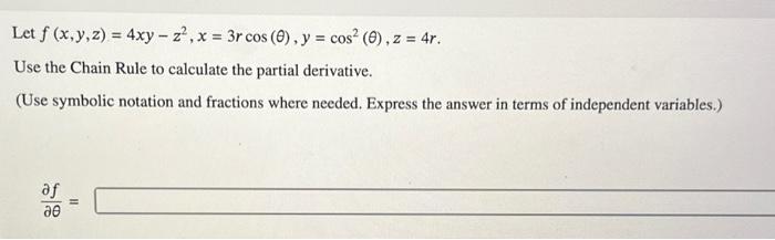 Solved Let F(u,v)=eu+v,u=x5,v=7xy. Use the Chain Rule to | Chegg.com