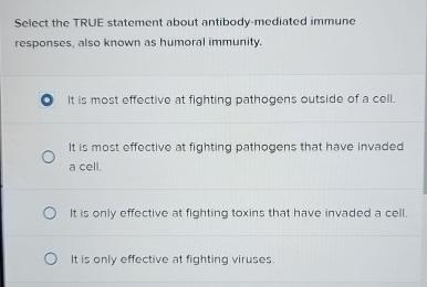 Solved Select the TRUE statement about antibody-mediated | Chegg.com