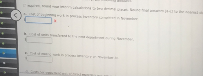 ULTUUW dnu If required, round your interim | Chegg.com