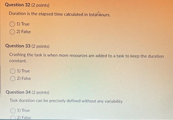 Solved Duration is the elapsed time calculated in | Chegg.com