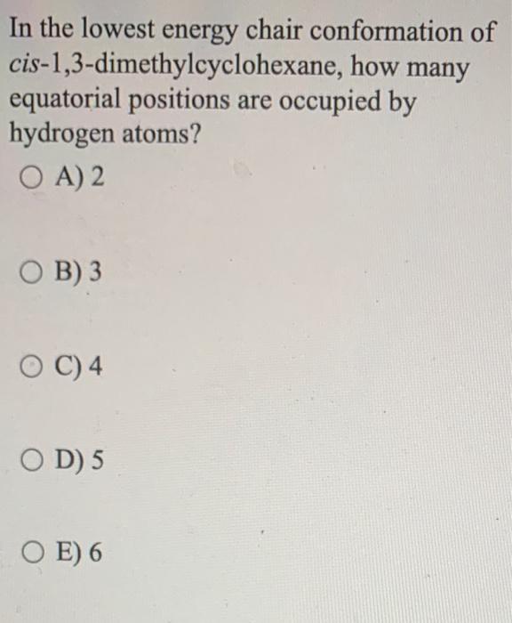 Solved In the lowest energy chair conformation of | Chegg.com