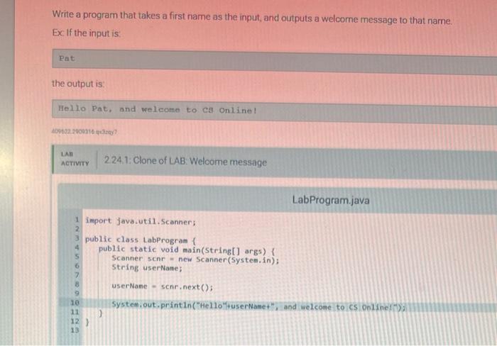 Solved i tried inputting the code but it wont work.. please | Chegg.com