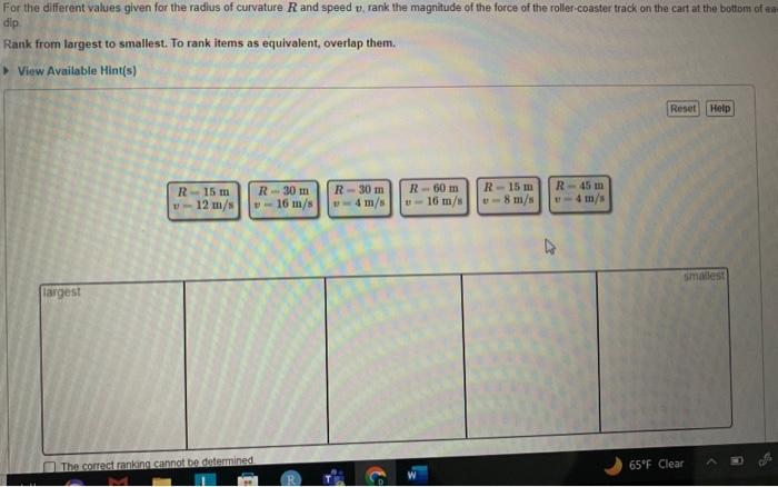 Solved For the different values given for the radius of | Chegg.com