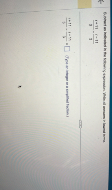 Solved Subtract as indicated in the following expression. | Chegg.com