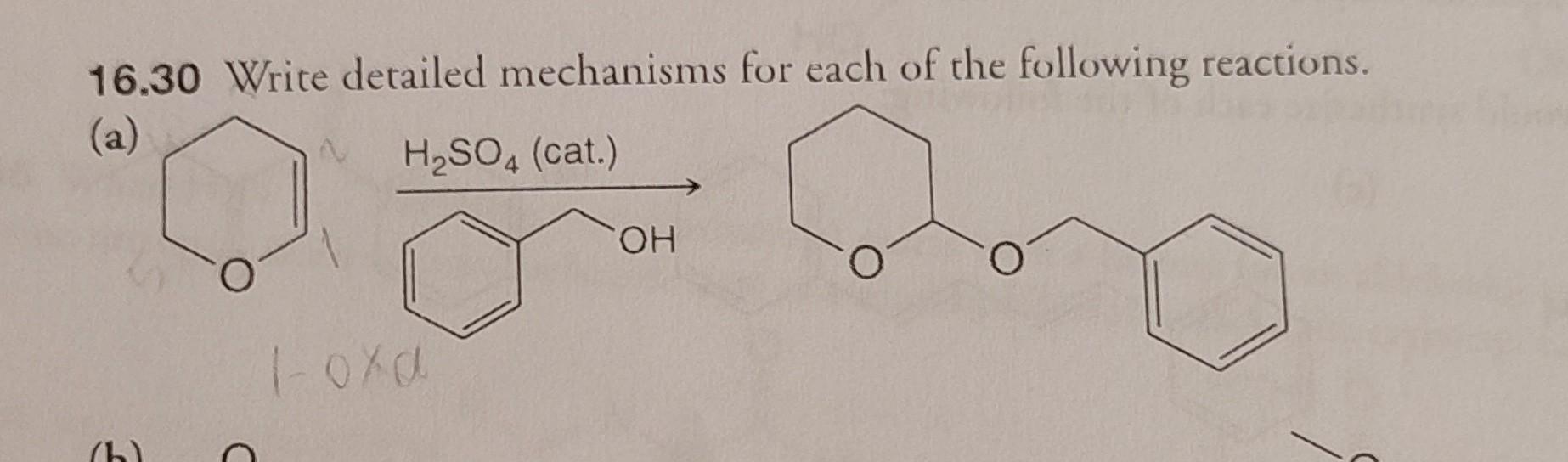 Solved 16.30 Write detailed mechanisms for each of the | Chegg.com