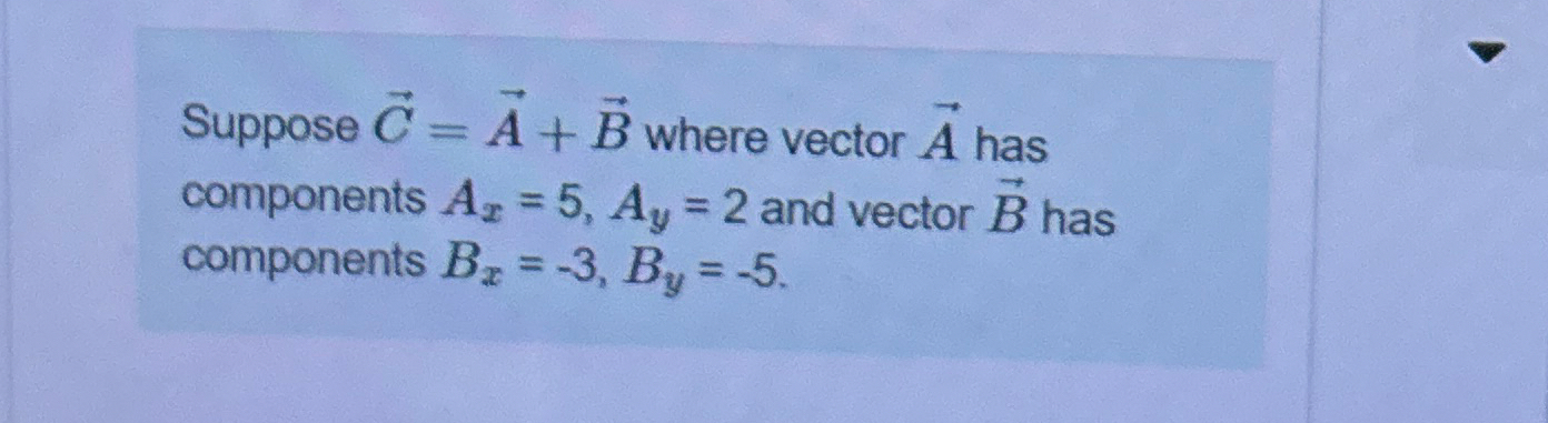 Suppose vec(C)=vec(A) ﻿vec(B) ﻿where vector vec(A) | Chegg.com