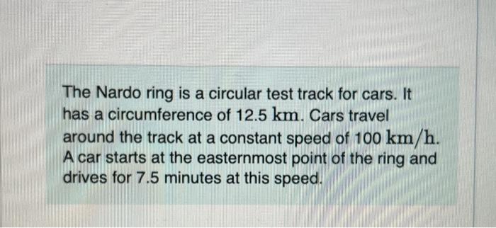Solved The Nardo ring is a circular test track for cars. It | Chegg.com