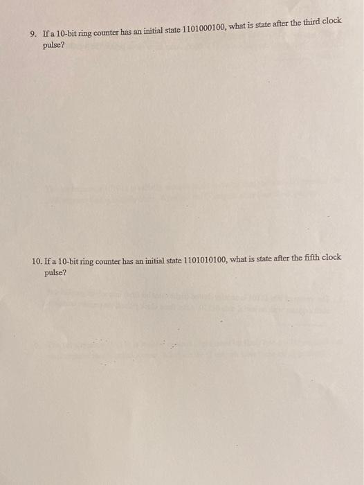 Solved The bit sequence 0010 is serially entered (right-most | Chegg.com