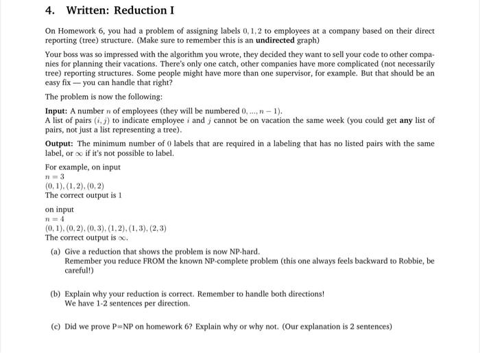 Solved On Homework 6, you had a problem of assigning labels | Chegg.com