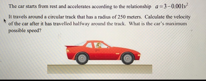 Solved The car starts from rest and accelerates according to | Chegg.com
