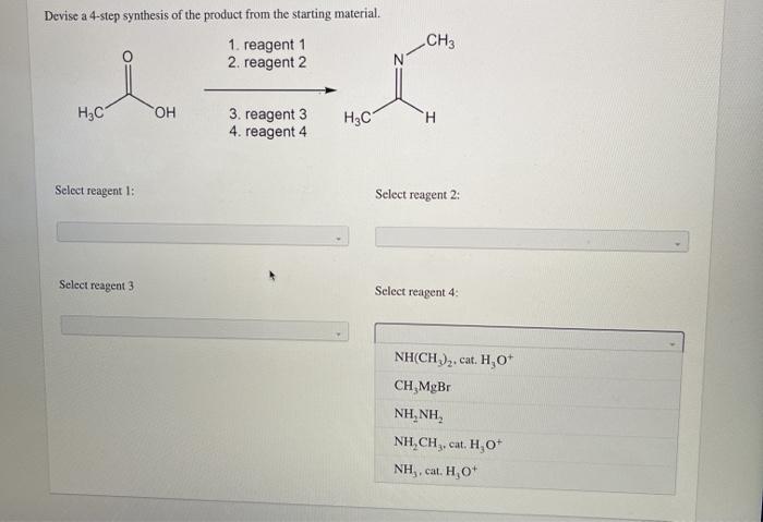 Solved Devise a 4-step synthesis of the product from the | Chegg.com
