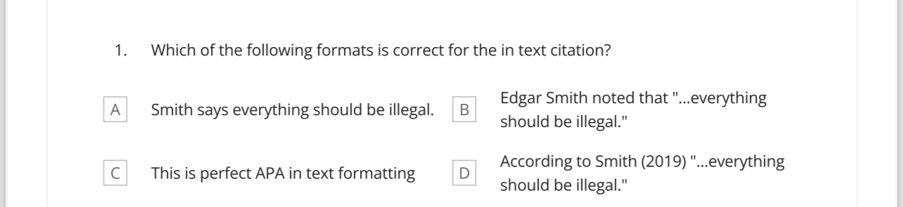 Solved Which of the following formats is correct for the in | Chegg.com