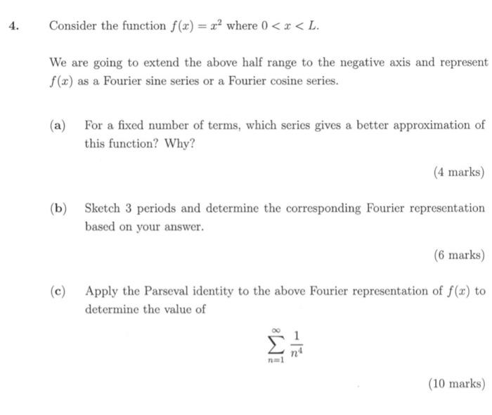 Solved Consider the function f(x)=x2 where 0 | Chegg.com