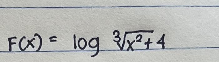 Solved g(x)=log(3x)2F(x)=log3x2+4h(x)=log23+log2x | Chegg.com
