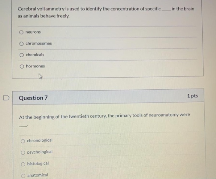 Solved Cerebral voltammetry is used to identify the | Chegg.com