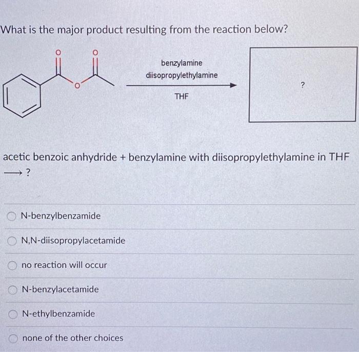 Solved What is the major product resulting from the reaction | Chegg.com