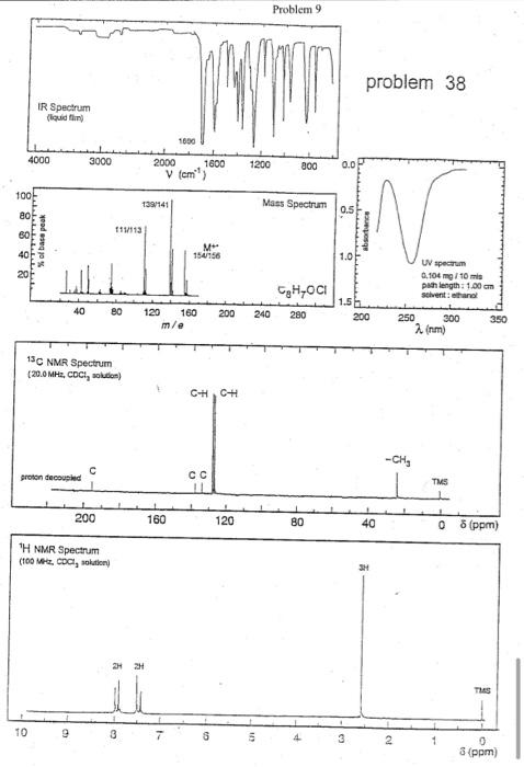 Solved Problem 9 problem 38 IR Spectrum (liquidf) 1650 LL | Chegg.com