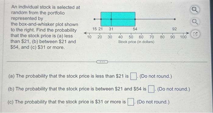 Solved An individual stock is selected at random from the | Chegg.com