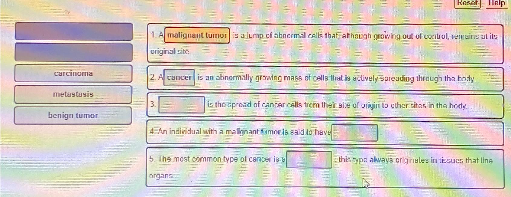 Solved A malignant tumor is a lump of abnormal cells that, | Chegg.com