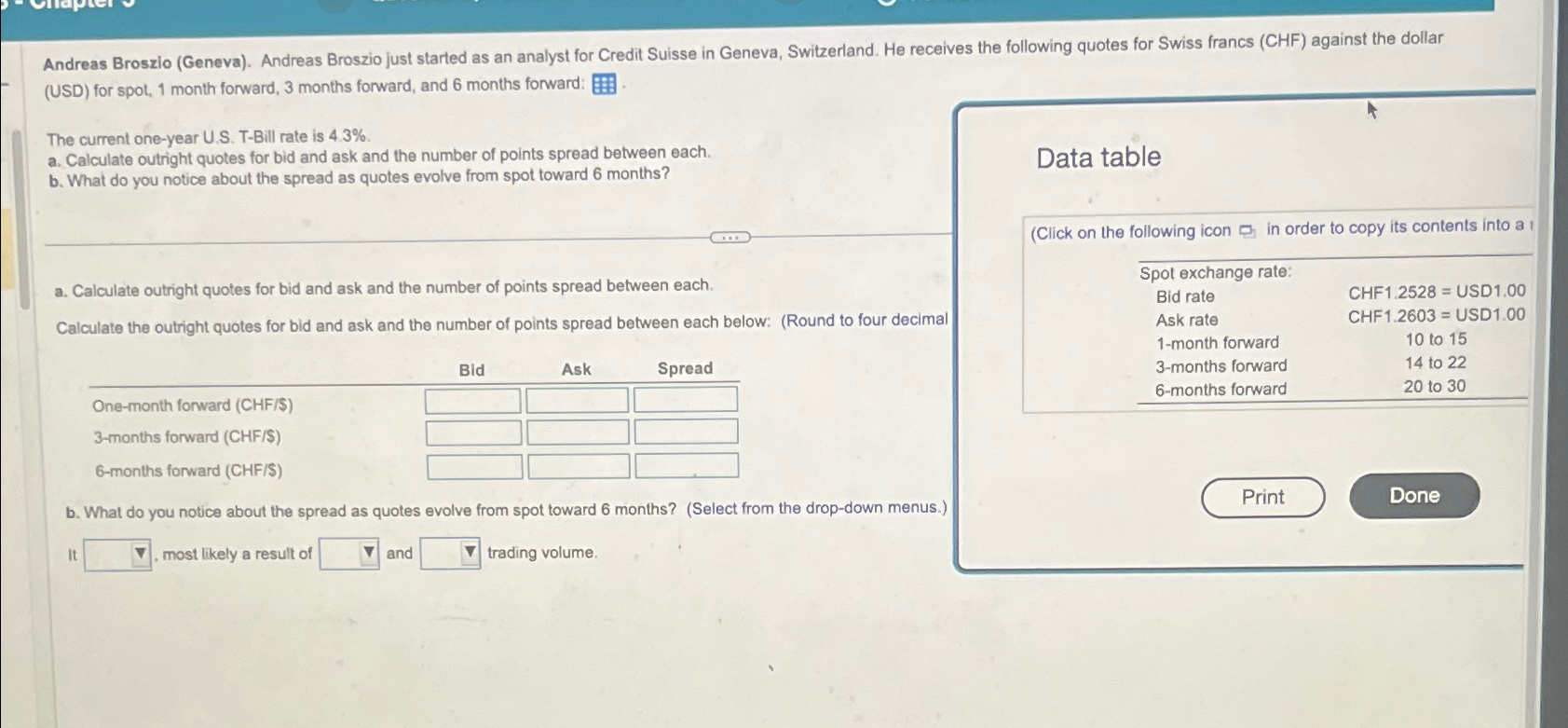 Solved (USD) ﻿for spot, 1 ﻿month forward, 3 ﻿months forward, | Chegg.com