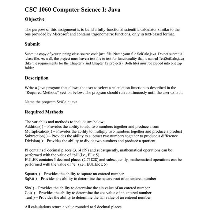 Objective The purpose of this assignment is to build | Chegg.com