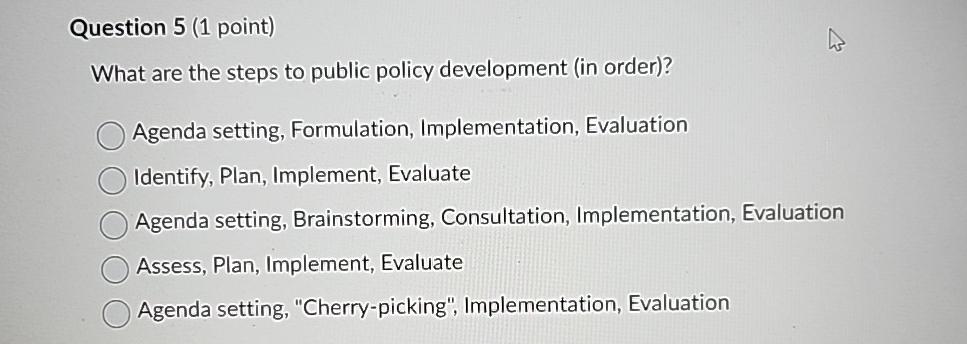 Solved Question 5 (1 ﻿point)What are the steps to public | Chegg.com