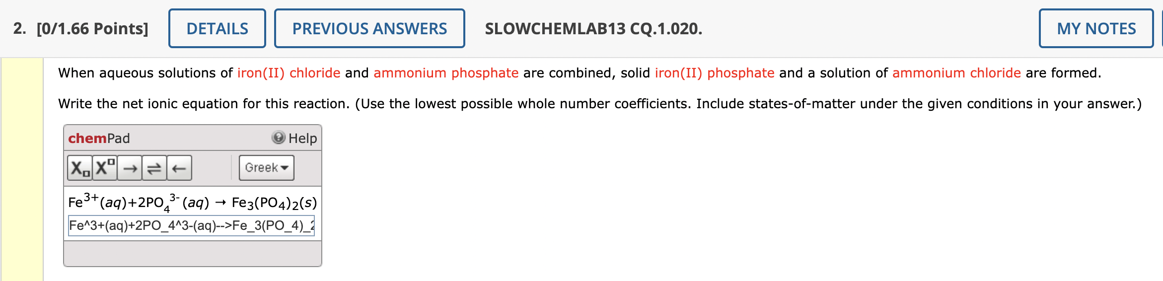 Solved [0/1.66 ﻿Points]SLOWCHEMLAB13 ﻿CQ.1.020. | Chegg.com