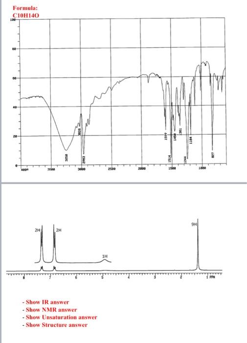 Solved - Show IR answer - Show NMR answer - Show | Chegg.com