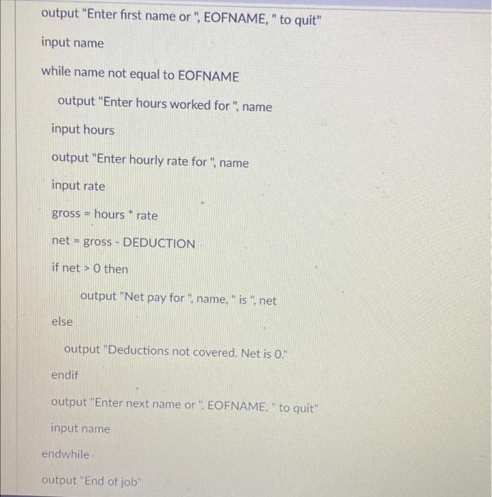 Solved Given the following information: The program prompts | Chegg.com