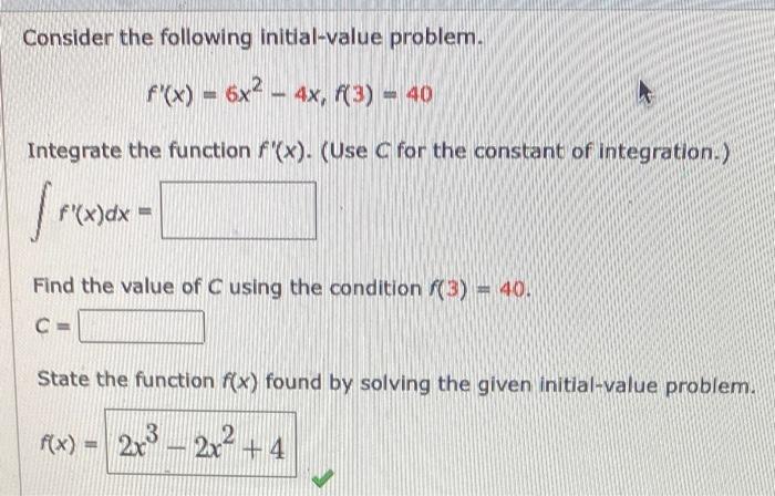 Solved Consider the following initial-value problem. F"(x) = | Chegg.com