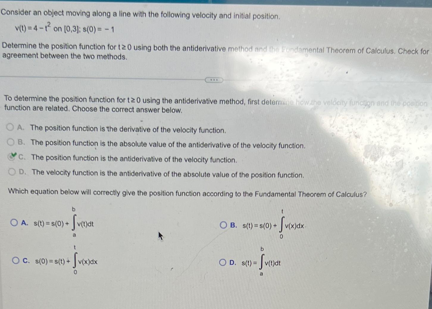 Solved Consider an object moving along a line with the | Chegg.com