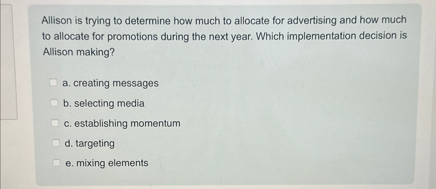 Solved Allison is trying to determine how much to allocate | Chegg.com