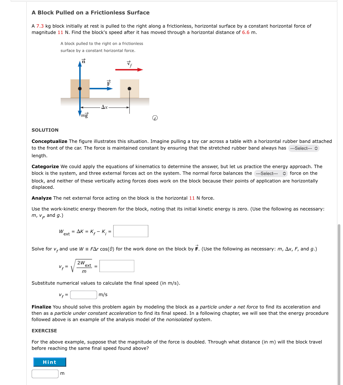 Solved Solve this fast, A Block Pulled on a Frictionless | Chegg.com
