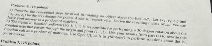 Solved Problem 6. (15 points) a) Describe the conceptual | Chegg.com