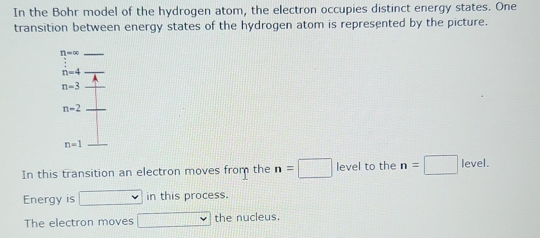 Solved In the Bohr model of the hydrogen atom, the electron | Chegg.com