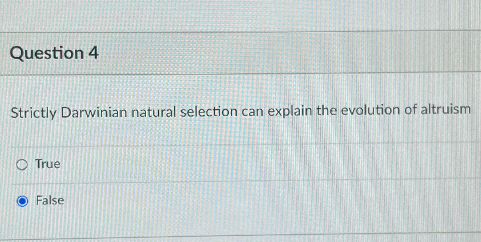 Solved Question 4Strictly Darwinian natural selection can | Chegg.com
