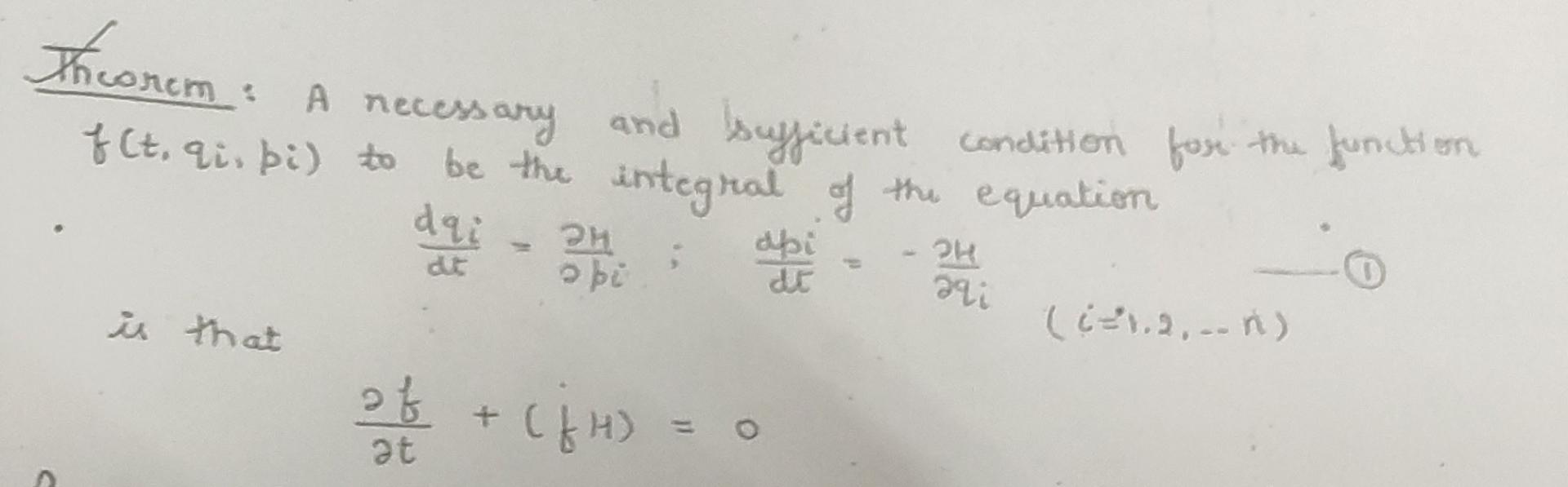 Solved Theorcm: A necessary and sufficient condition for tha | Chegg.com