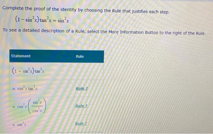 Solved Complete the proof of the identity by choosing the | Chegg.com