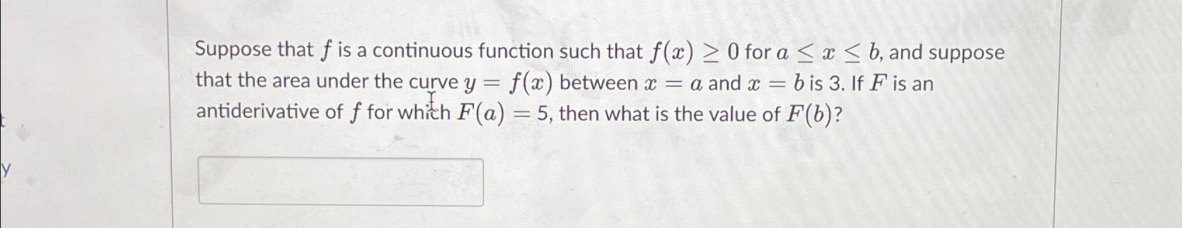 Solved Suppose that f ﻿is a continuous function such that | Chegg.com