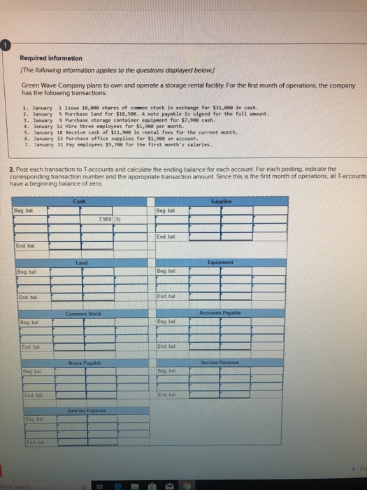 Solved An 2013 Required Information The Following Chegg