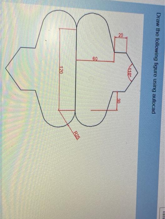 Solved Draw the following figure using autocad 100 30 09 | Chegg.com